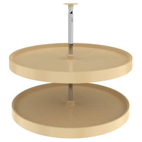 REV A SHELF 28 Polymer Full Circle 2 Shelf Lazy Susan Almond Independently Rotating Rev A Shelf