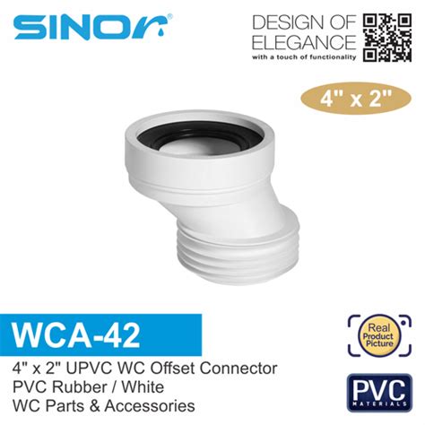 Sinor Wca 42 Upvc 4x2 Wc Offset Connector Bathroom Pan Connector Sinor