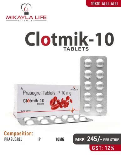 Prasugrel Hydrochloride Tablet 10 Mg At ₹ 2450 Box In Panchkula Id 2852995960133