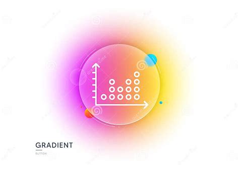 Dot Plot Graph Line Icon Presentation Chart Sign Gradient Blur Button Vector Stock Vector