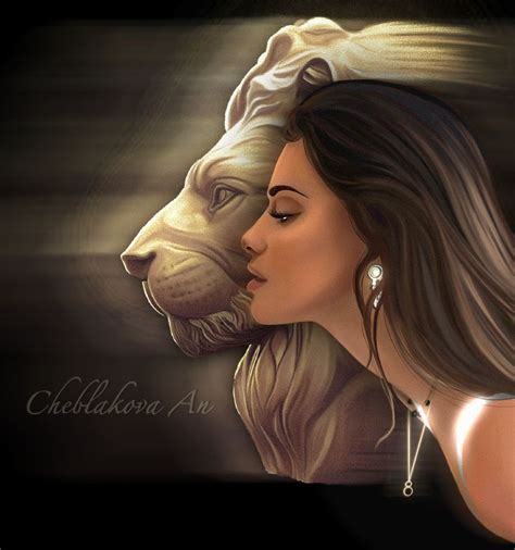 Pin By N On Девушка со Львом Digital Portrait Art Digital Portrait