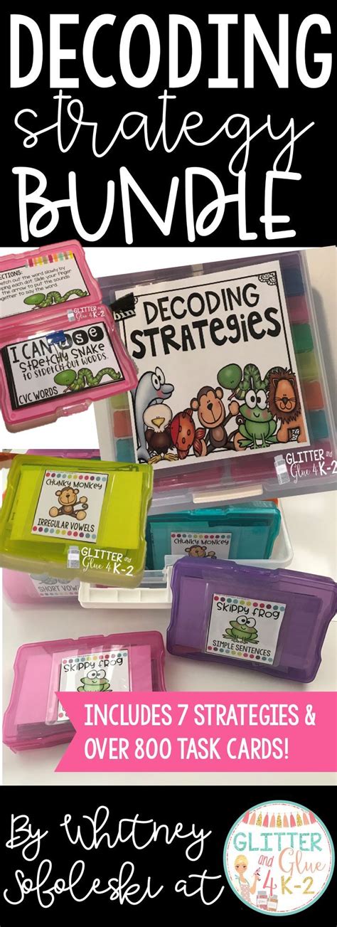 Decoding Strategy Task Cards 7 Strategies Posters And More