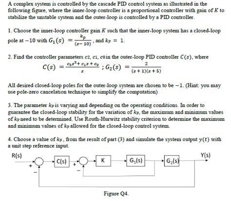 solved a complex system is controlled by the cascade pid