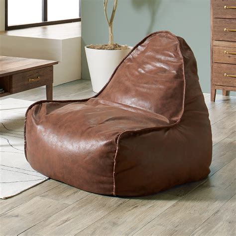 ビーズクッションスツール 合皮レザー ブラック 【オンラインショップ】