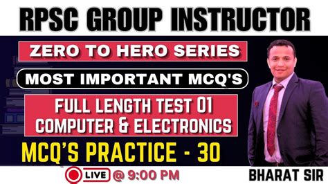 Rpsc Group Instructor Important Mcqs 30 Test Series Solution