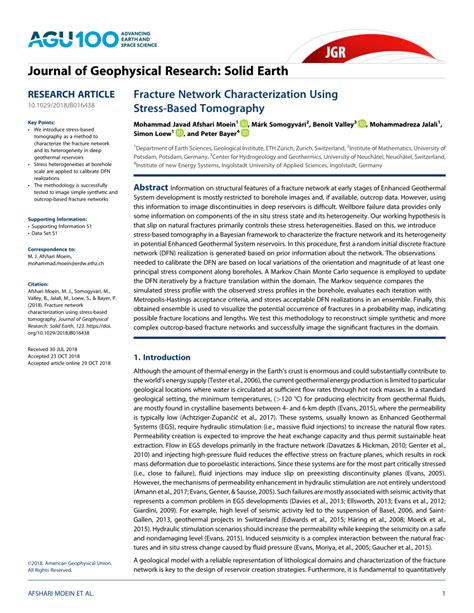 Pdf Fracture Network Characterization Using Stress Based Tomography