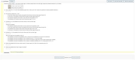 Solved Consider The Random Variable Y The Number Of Broken