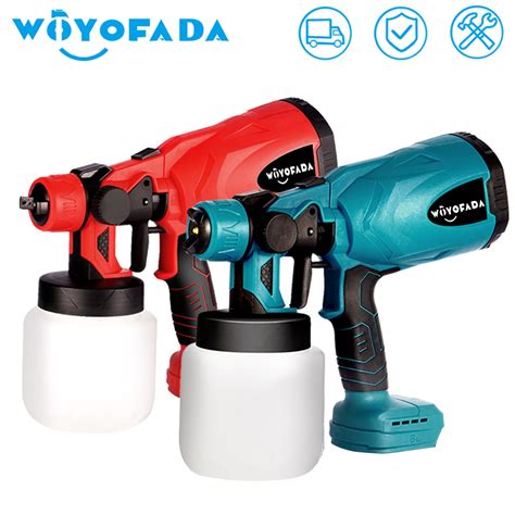 800 Ml 핸드 헬드 무선 고출력 전기 페인트 분무기 마끼다 18v 배터리 사용 자동 강철 코팅 에어 브러시 Aliexpress