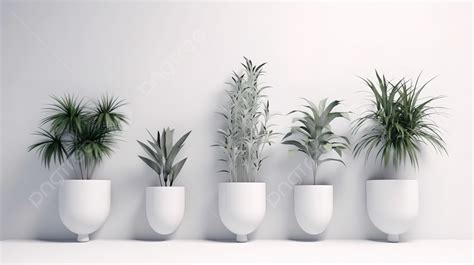 6개의 식물이 다양한 흰색 화분에 있습니다 흰색 배경에 고립 된 3d 그림 벽 화분 고화질 사진 사진 공장 배경 일러스트 및 사진 무료 다운로드 Pngtree