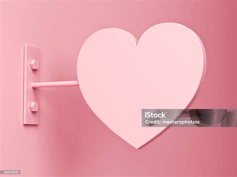 핑크 파스텔 컬러 하트 셰이프 사이니지 모의 또는 그림자가 있는 핑크 월의 빈 하트 간판 0명에 대한 스톡 사진 및 기타 이미지