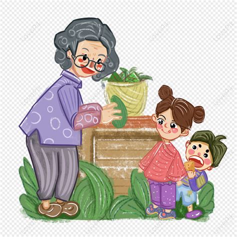 할머니 Png 일러스트 무료 다운로드 Lovepik