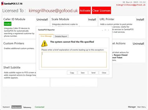 Sambapos 5 7 16 What Does This Button Do And Why It Shows Error V5 Issue SambaClub Forum