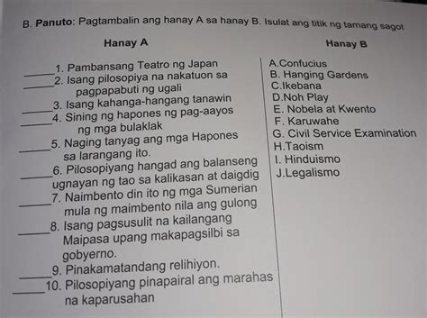 Panuto Isulat Sa Hanay B Ang Mga Salitang Sinalungguhitan Sa Mobile 84018 Hot Sex Picture