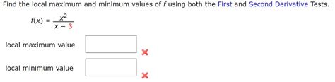 Solved Find The Local Maximum And Minimum Values Of F Using