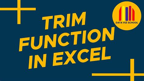 trim function in excel how to use trim function in excel youtube