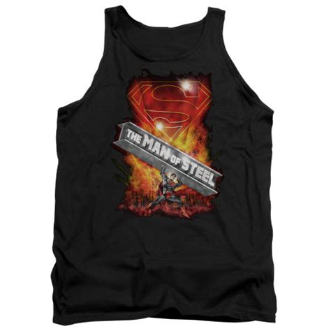 Superman Steel Girder Adult Tank Top T Shirt Black