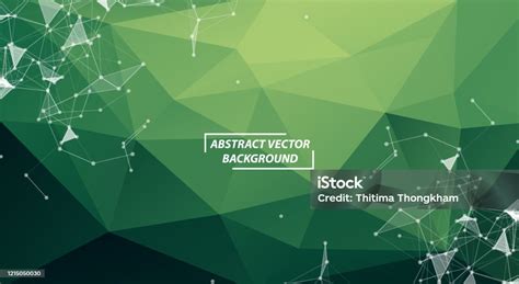 점과 선을 연결하는 추상 녹색 다각형 공간 배경 기하학적 다각형 배경 분자 및 통신 과학 화학 생물학 의학 기술의 개념 0명에
