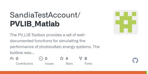 Github Sandiatestaccount Pvlib Matlab The Pv Lib Toolbox Provides A Set Of Well Documented