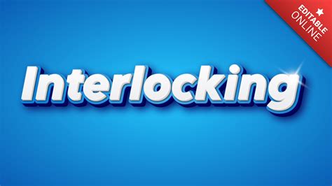 Interlocking Clean 3d Text Effect Generator