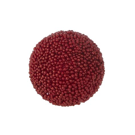 Raz Christmas In The Garden 10cm 4 Natural Red Berry Ball Raz Imports
