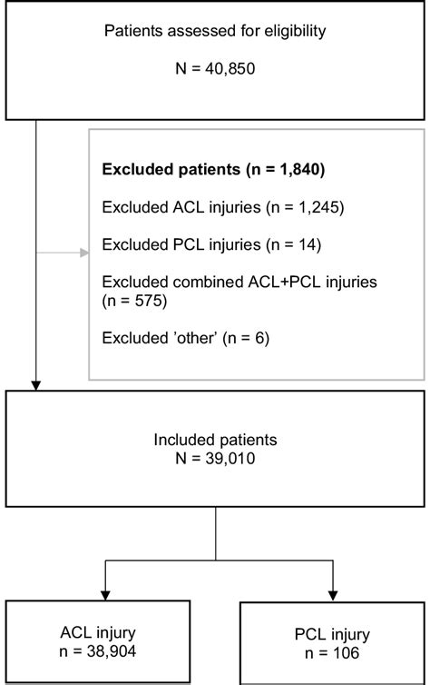 Flow Chart Of Patient Enrolment Values Are Given As The Count N ACL Download Scientific