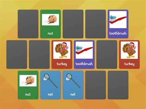 Practice T Sound Phonics Matching Pairs