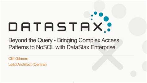 Beyond The Query Bringing Complex Access Patterns To Nosql With