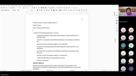 Noc25 Cs56 Problem Solving Through Programming In C Nptel Tutorial Week 3 Youtube