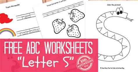 Free Letter S Worksheets For Preschool And Kindergarten Printable