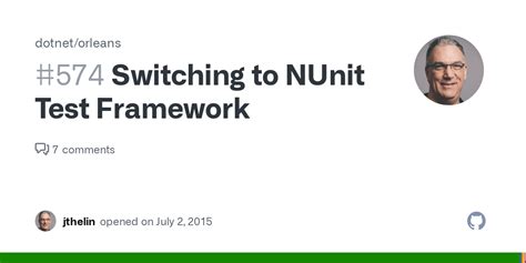 Switching To NUnit Test Framework Issue Dotnet Orleans GitHub