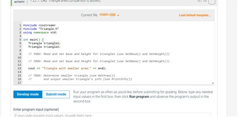 Solved Given Class Triangle In Files Triangleh And