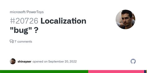 Localization Bug · Issue 20726 · Microsoftpowertoys · Github