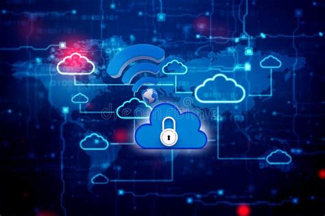 Cloud Computing Concept Cloud Network 3d Rendering Stock Image