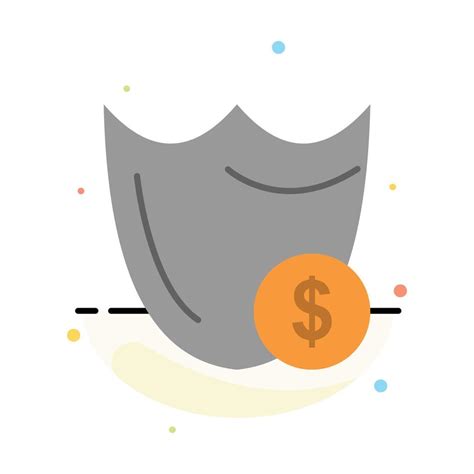 Shield Guard Safety Secure Security Dollar Abstract Flat Color Icon