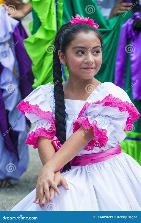 Flower And Palm Festival In Panchimalco El Salvador Editorial Stock