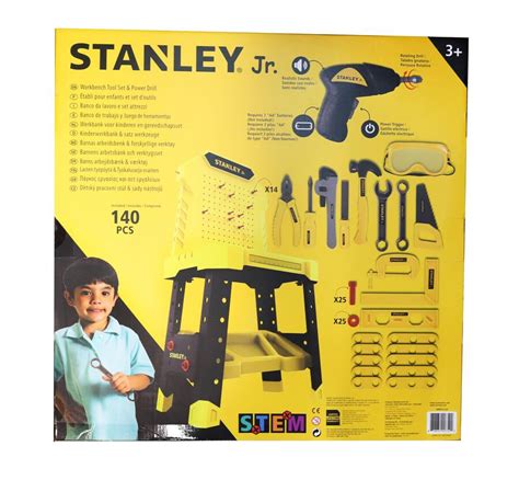 Red Tool Box Stanley Jr Workbench Mega Tool Set 140 Pieces Yellow