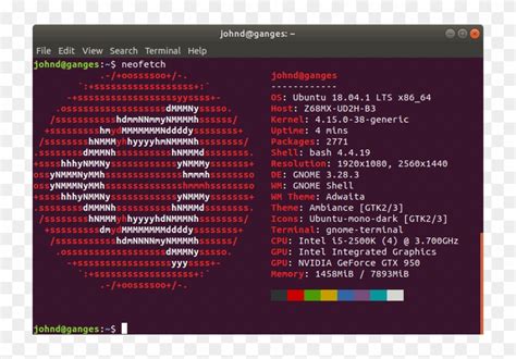 Uma Dessas Ferramentas É Neofetch Um Script De Informações Termite Ubuntu Clipart 5109037