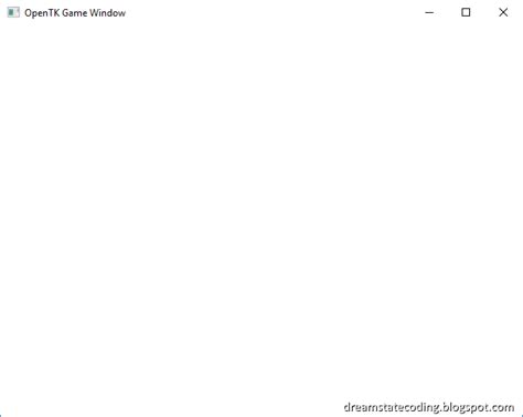 OpenGL 4 With OpenTK In C Part 1 Initialize The GameWindow CodeProject