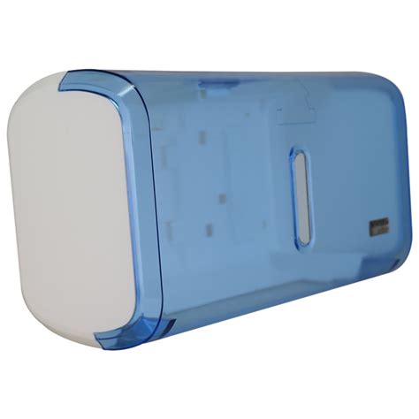Dispenser Papel Toalha Interfolha Compacto Glass Azul Marfimetal