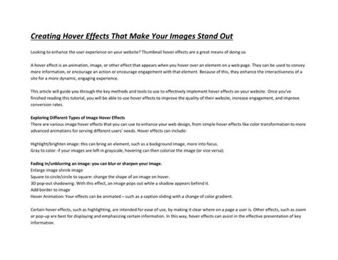 Ppt Creating Hover Effects That Make Your Images Stand Out Powerpoint Presentation Id