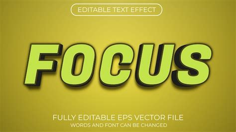 Premium Vector Focus Text Effect