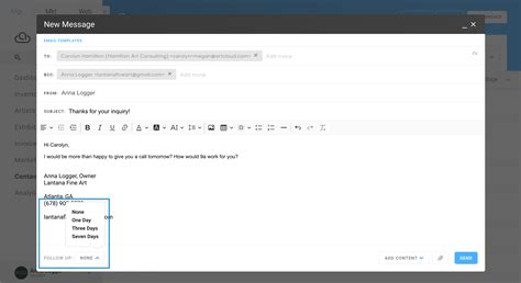 Set A Follow Up Reminder For Messages