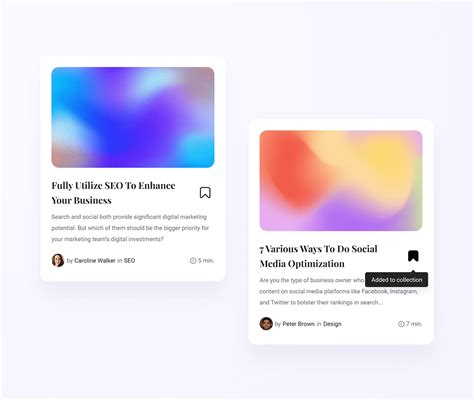 Daily Blog Card UI Design On Behance