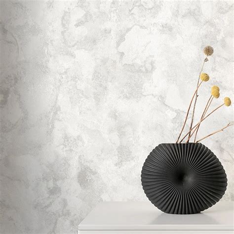 کاغذ دیواری طرح پتینه نقره‌ای کد ۱۰۰۴۲ کاغذکده