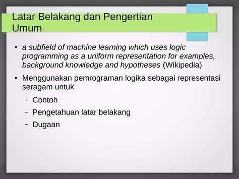 Pemrograman Logika Induktif Inductive Logic Programming Pdf