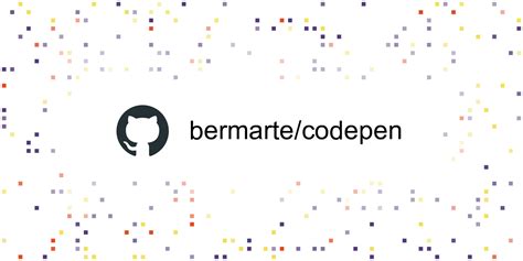 Github Bermarte Codepen Collection Of Scripts For Codepen Sass Demos Games