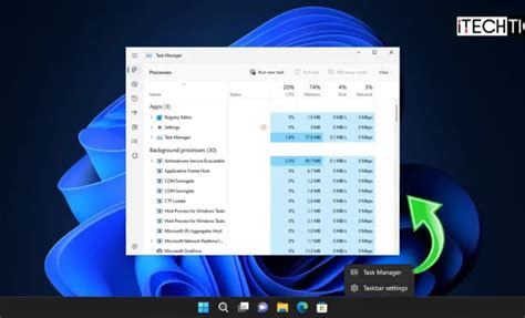 How To Add A Task Manager Option To The Taskbar Context Menu The Tech