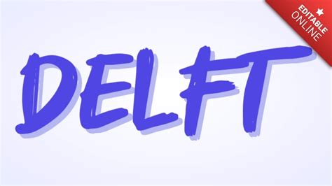 Delft Font Text Effect Generator