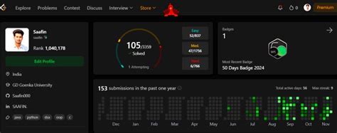 saafin on linkedin leetcodejourney problemsolving ai ml softwaredevelopment…