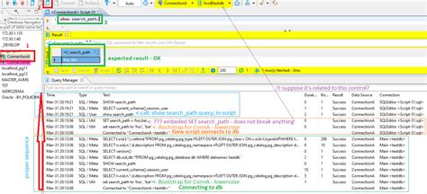 bootstrap query postgresql search path setting incorrectly